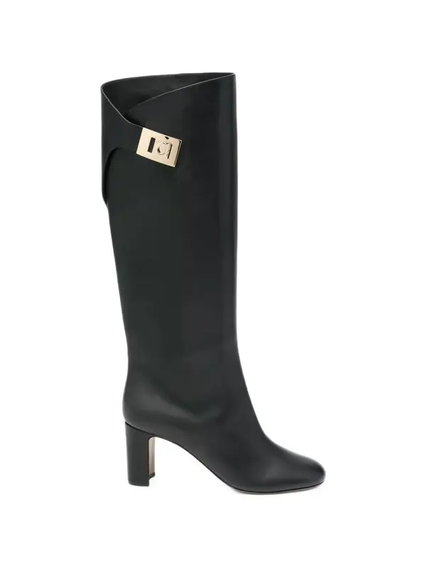 FERRAGAMO Elli Gancini-buckle Leather Boots