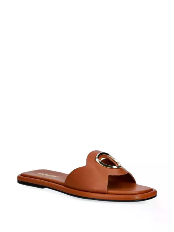 BLAUER. Moody01 Logo-plaque Leather Sandals