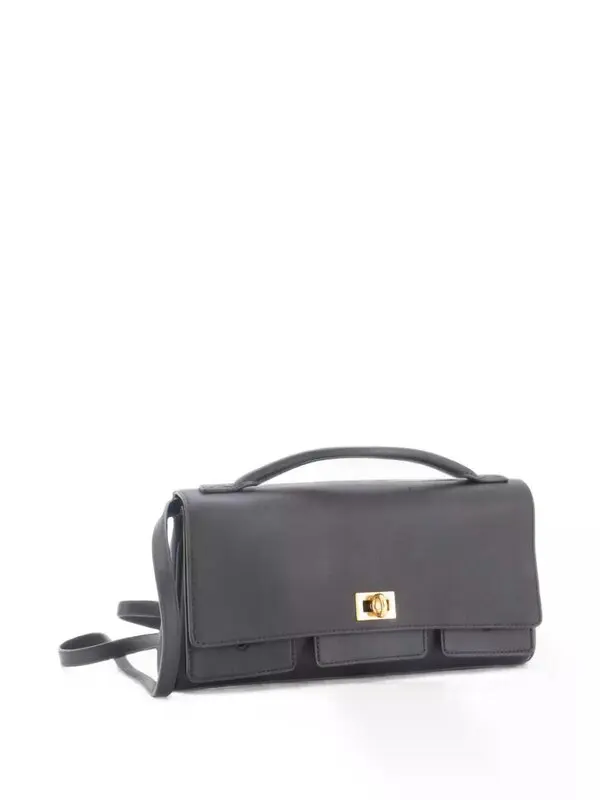 Balenciaga Bel Air Top Handle Flap Leather Shoulder Bag