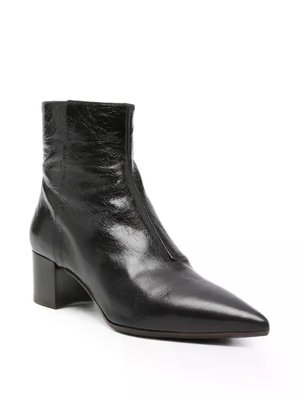 LORENA PAGGI Pointed-toe Leather Ankle Boots
