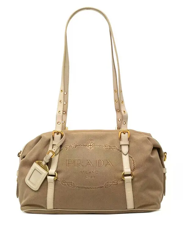 Prada 2010-2026 Canvas Canapa Logo Shoulder Bag