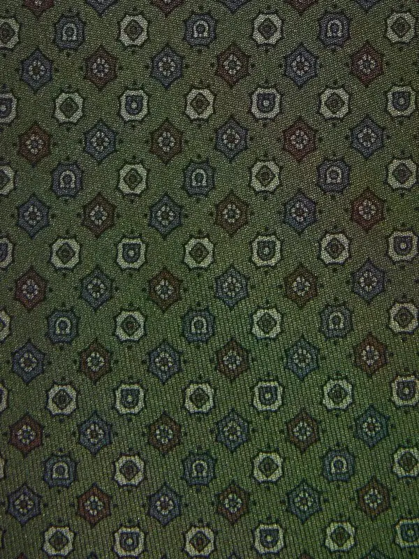 FERRAGAMO Micro-pattern Silk Tie