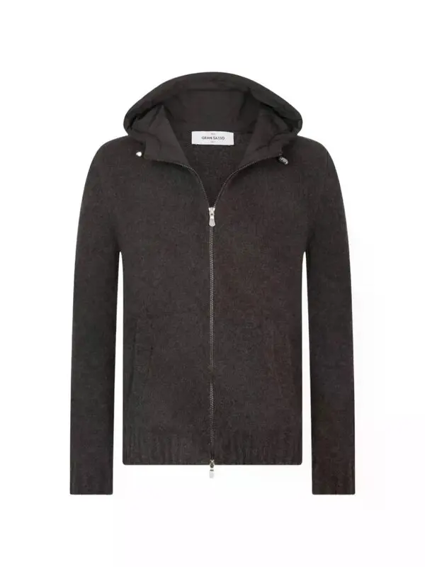 GRAN SASSO Wool Hooded Jacket - Brown