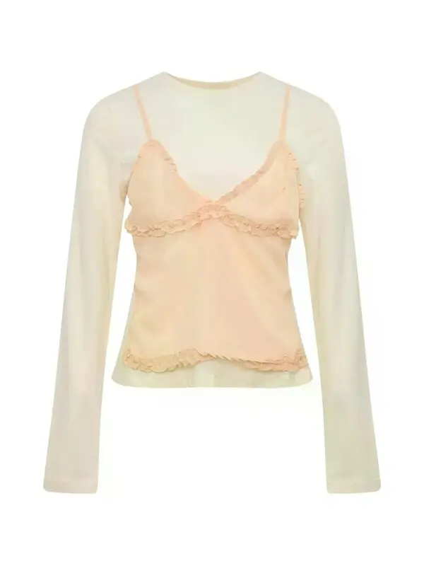 Ulla Johnson Freda Ruffled Layered Top - Neutrals