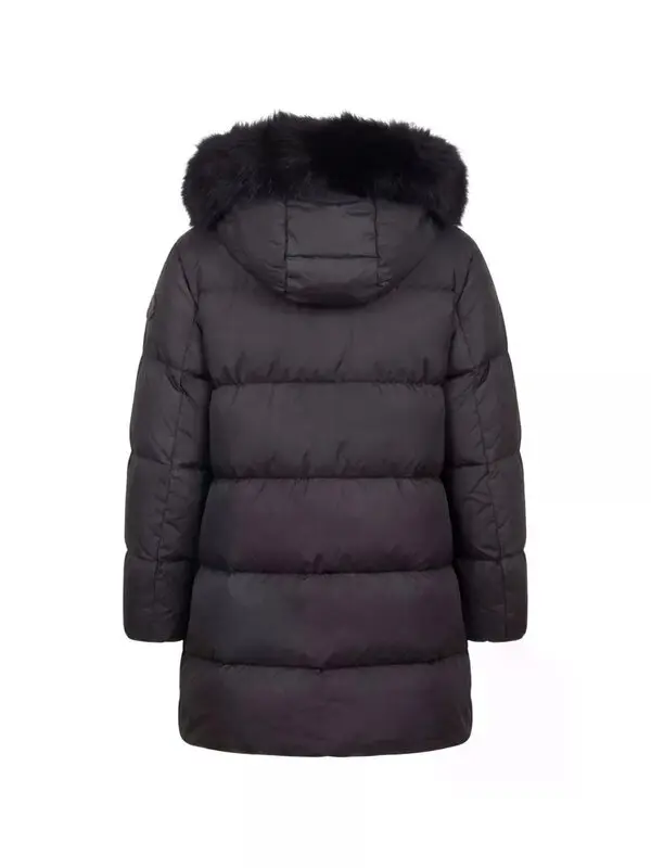 Moncler Fur-trim Hooded Puffer Coat
