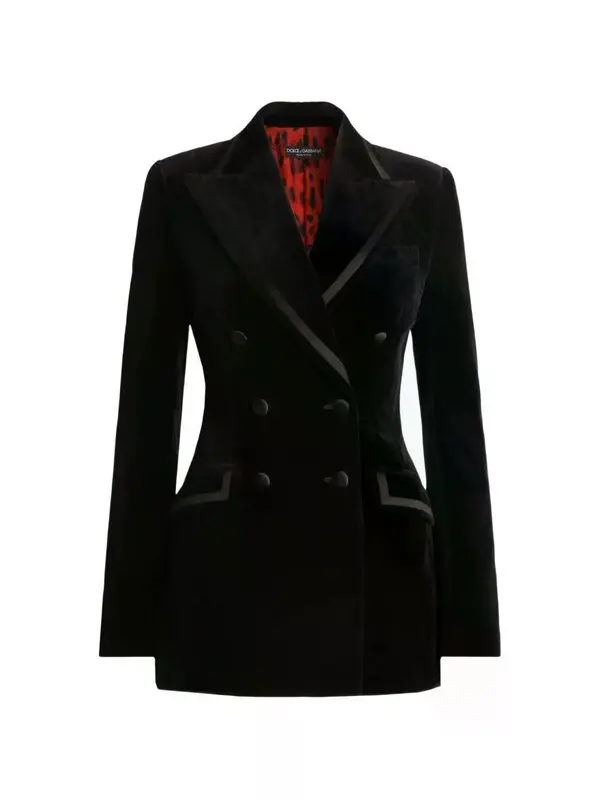 Dolce & Gabbana Turlington Double-breasted Jacket In Velvet