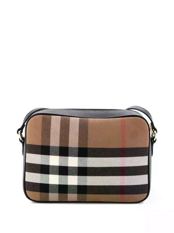 Burberry Camera Bag House Check Canvas Small Crossbody Bag - Brown