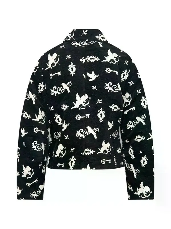 RENLI SU Cupid-print Cropped Jacket