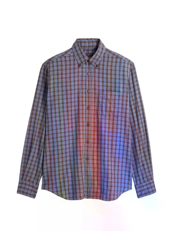 SLOWEAR Glanshirt Check-pattern Shirt