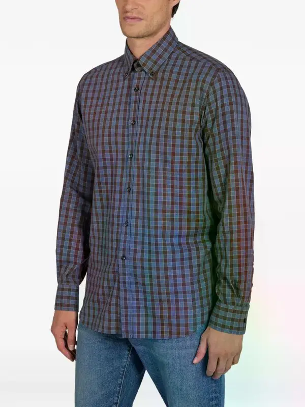 SLOWEAR Glanshirt Check-pattern Shirt