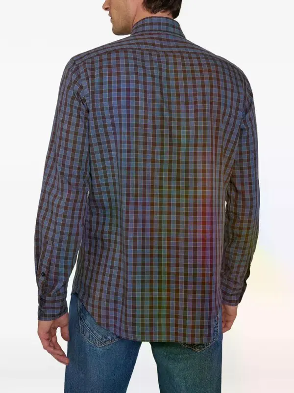 SLOWEAR Glanshirt Check-pattern Shirt