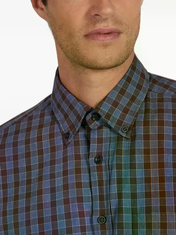 SLOWEAR Glanshirt Check-pattern Shirt