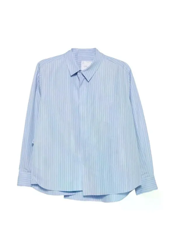 Sacai Striped Panelled Shirt - Blue