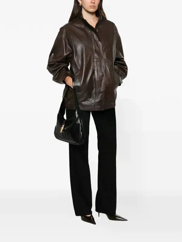 THE GARMENT Leather High-neck Jacket