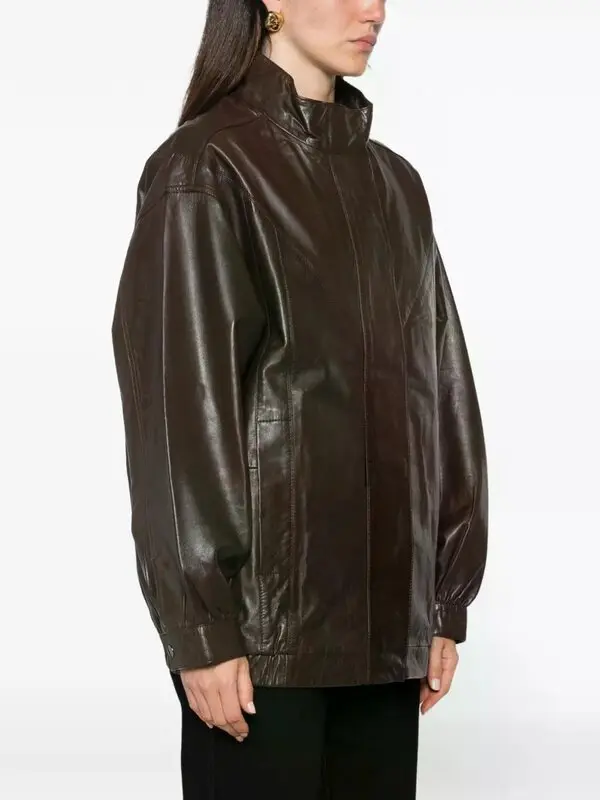 THE GARMENT Leather High-neck Jacket