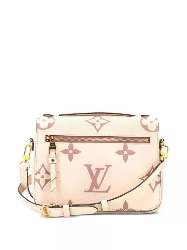 LOUIS VUITTON Pochette Metis Bicolor Monogram Empreinte Giant Crossbody Bag - Neutrals