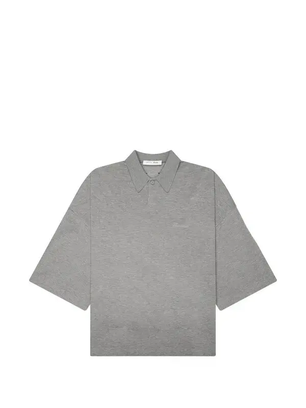 Fear Of God Essentials 90s Cropped Polo Shirt - Grey