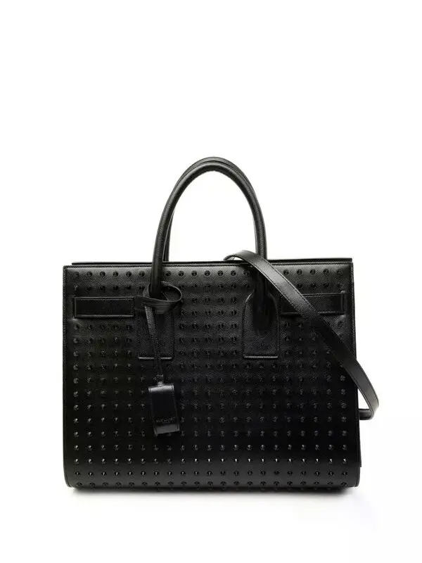 Saint Laurent 2014 Small Studded Leather Sac De Jour Satchel