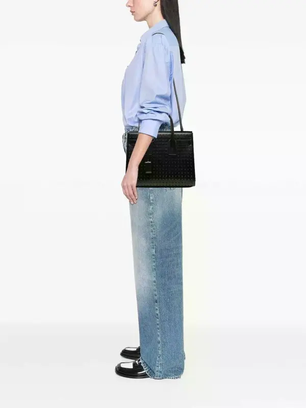 Saint Laurent 2014 Small Studded Leather Sac De Jour Satchel