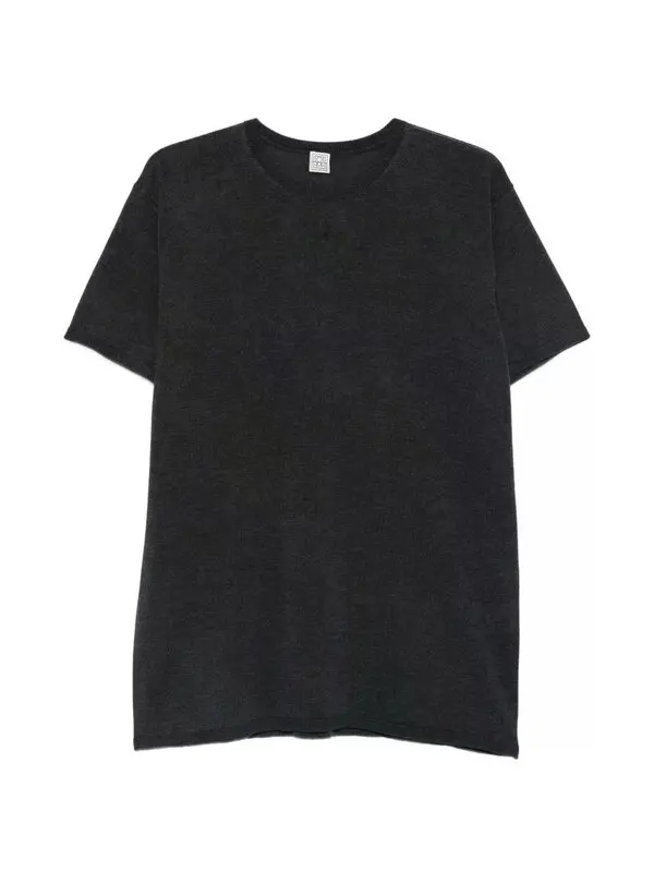 TOTEME Fine-knit Short-sleeve Top - Grey