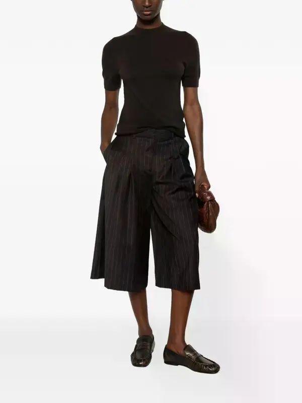 PSOPHIA Pinstripe Pleated Shorts