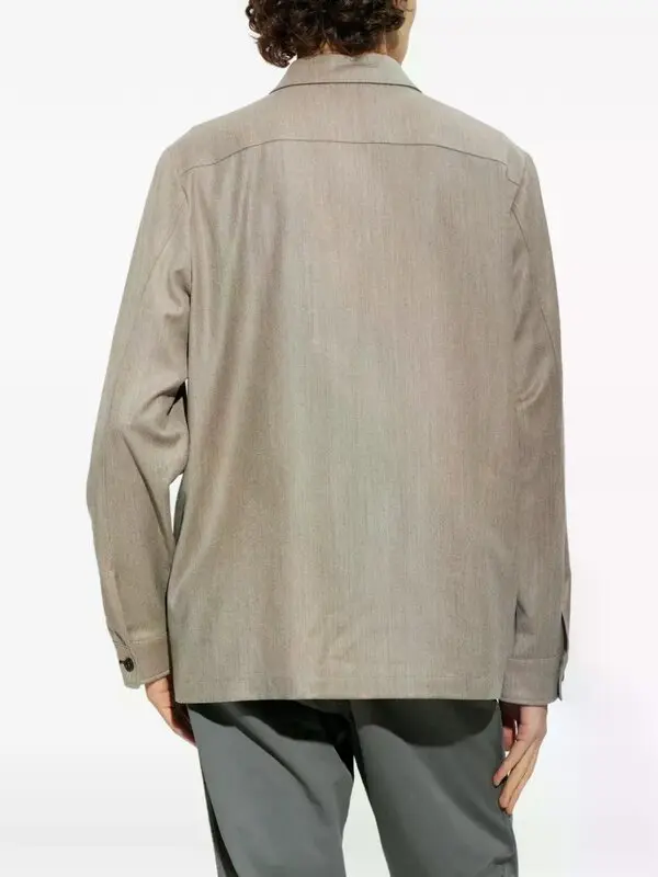 Paul Smith Light Beige Wool-cashmere Flannel Overshirt