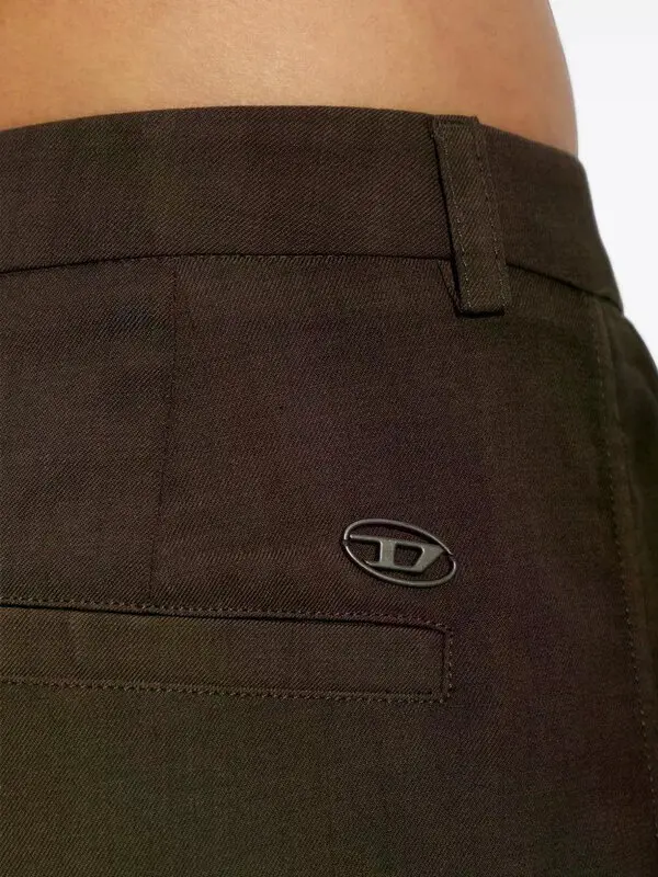 DIESEL® Pleated Wide-leg Trousers