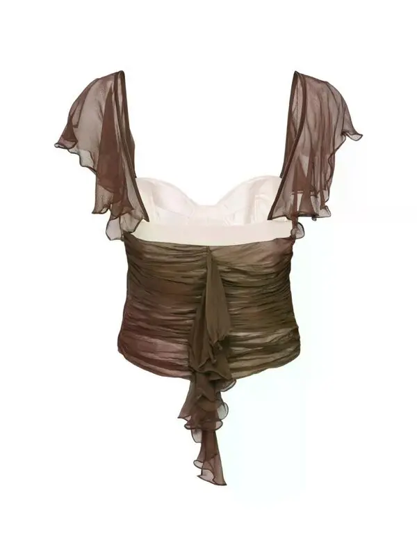 STOLEN STORES Ruffled Ruched Top