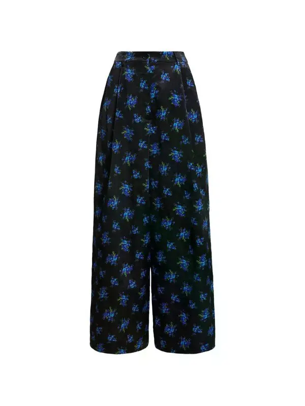 Essentiel Antwerp Karmen Floral-print Palazzo Pants - Black