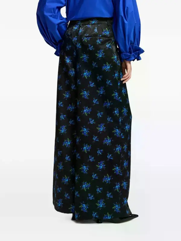 Essentiel Antwerp Karmen Floral-print Palazzo Pants - Black