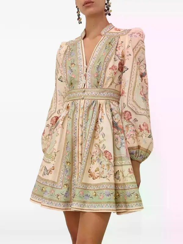 Zimmermann Roselight Floral-print Mini Dress