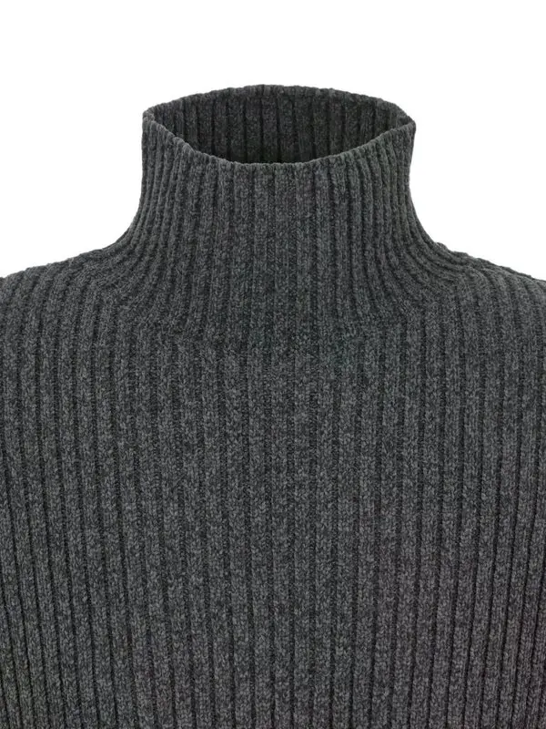AMOMENTO Ribbed Velvet-knit Sweater - Grey
