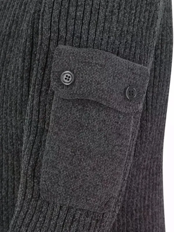 AMOMENTO Ribbed Velvet-knit Sweater - Grey