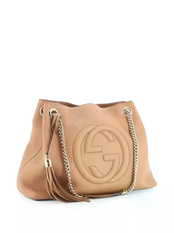Gucci Soho Chain Strap Leather Medium Shoulder Bag - Neutrals