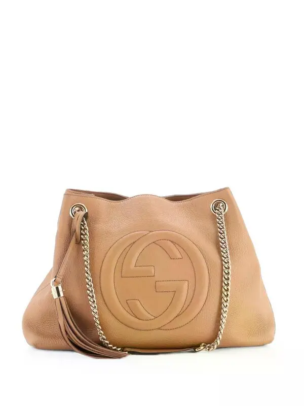 Gucci Soho Chain Strap Leather Medium Shoulder Bag - Neutrals