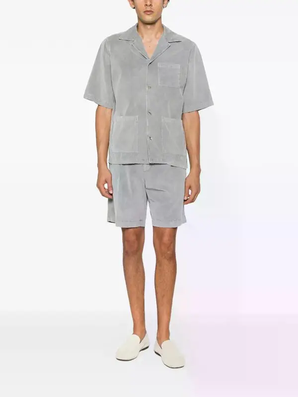 SANTANIELLO Corduroy-effect Shorts - Grey