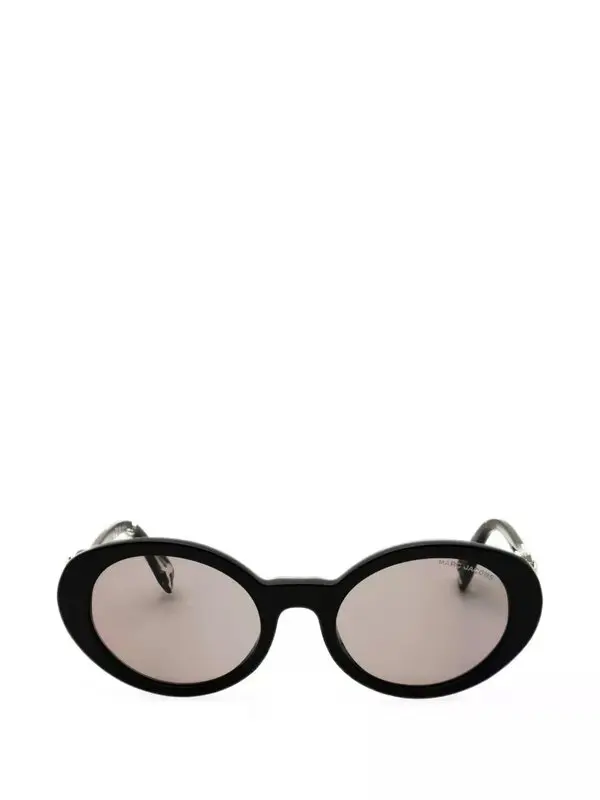 Marc Jacobs J Marc Oval-frame Sunglasses - Black
