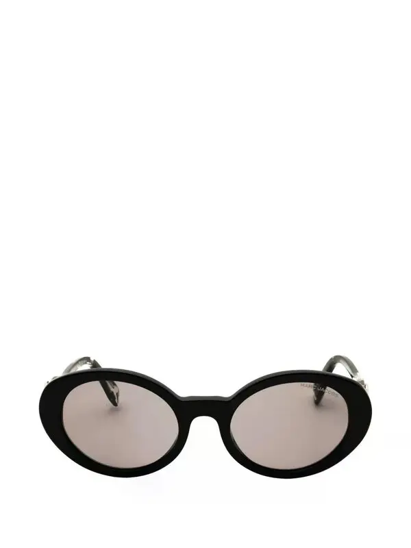 Marc Jacobs J Marc Oval-frame Sunglasses - Black