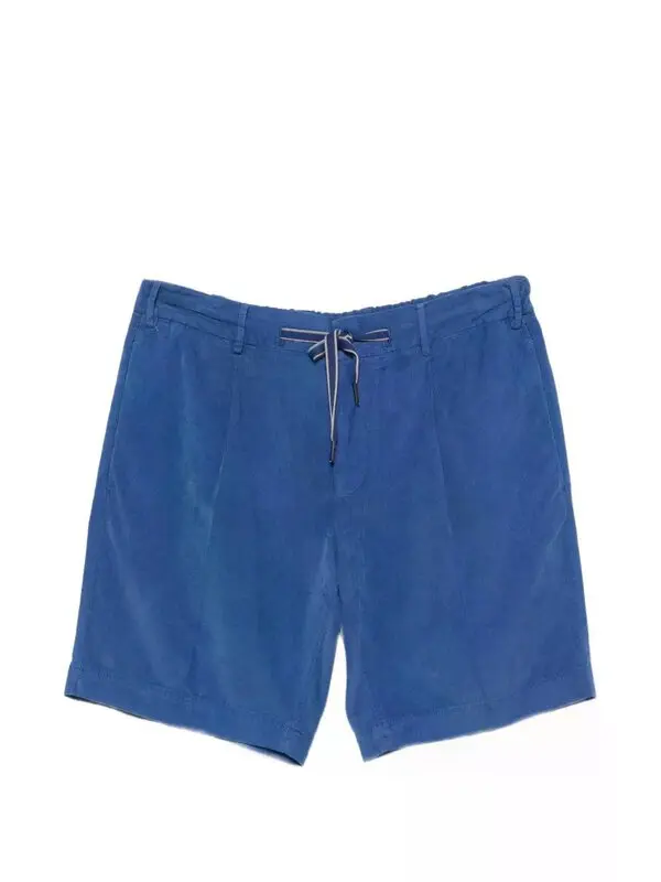 SANTANIELLO Pleated Corduroy Shorts