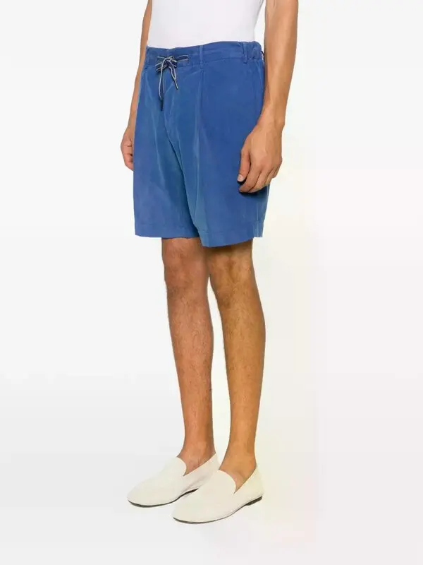 SANTANIELLO Pleated Corduroy Shorts