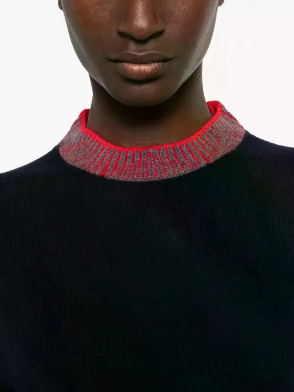 N°21 Contrast-trim Crew-neck Sweater