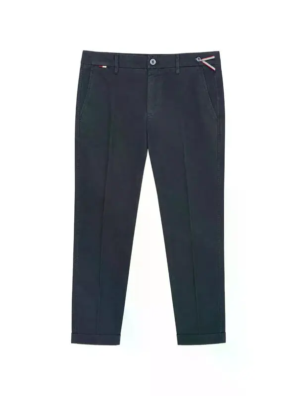 MASON'S Logo-patch Turn-up Trousers