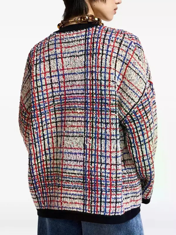 Essentiel Antwerp Kannel Checked-knit Cardigan