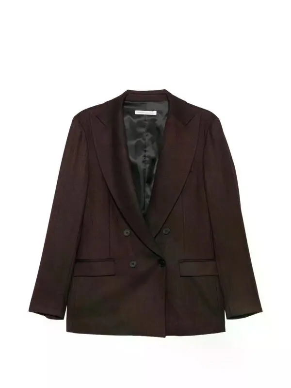 MAR DE MARGARITAS Herringbone Double-breasted Blazer