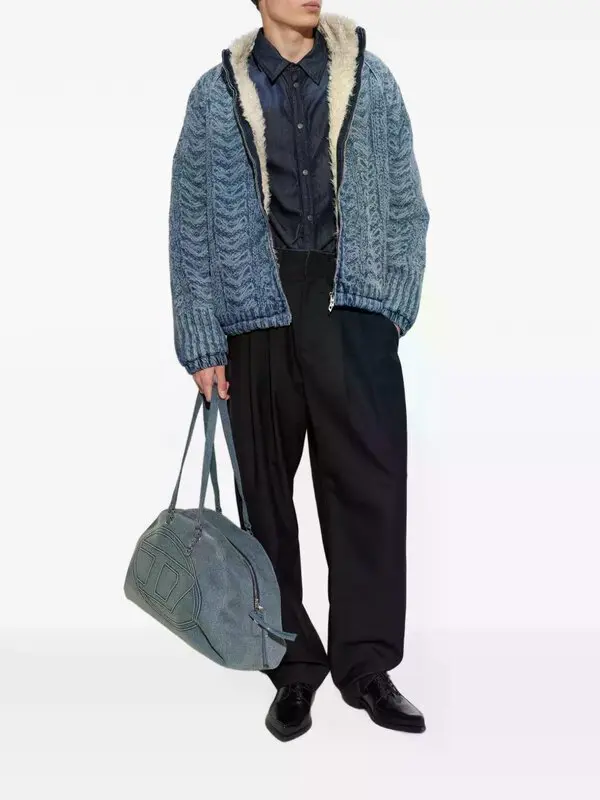 DIESEL® Jacket In Cable-knit-effect Denim