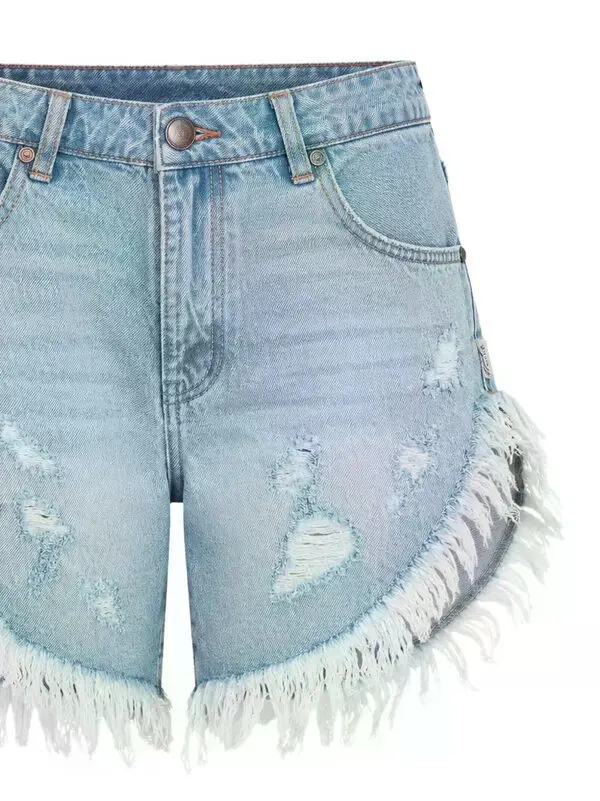 ONETEASPOON Frankies Distressed Fringed Shorts