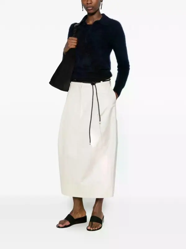 FORTE_FORTE Brushed-knit Polo Top