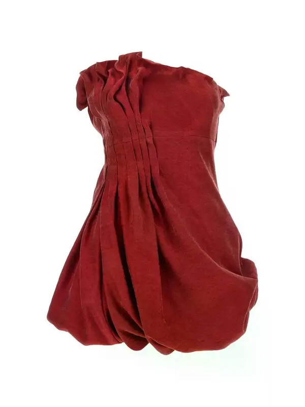 Magda Butrym Pleated Asymmetrical Mini Dress