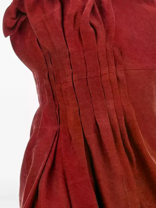 Magda Butrym Pleated Asymmetrical Mini Dress