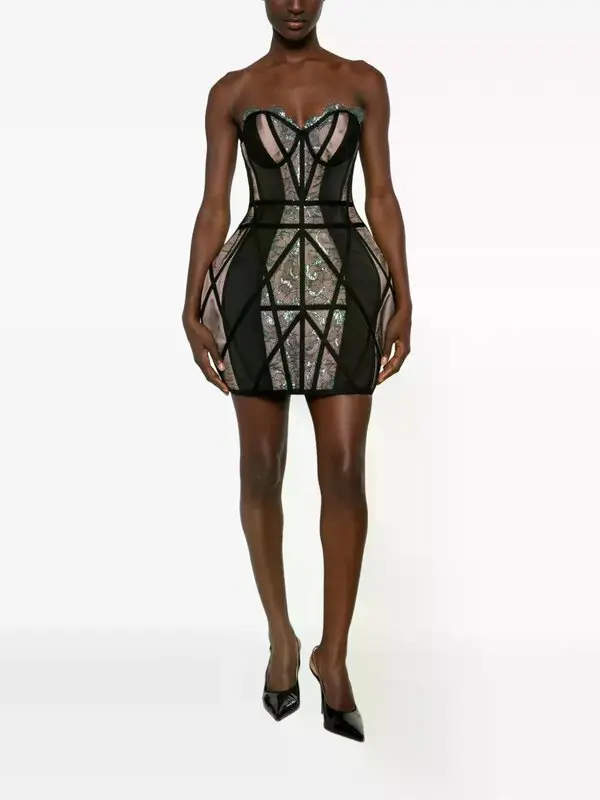 MITILIANE COUTURE Chantilly Lace Mini Dress